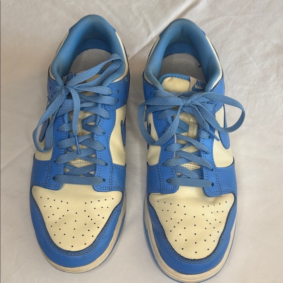 Nike | Shoes | Nike Dunk Low Cream And Blue Shoes | Poshmark
